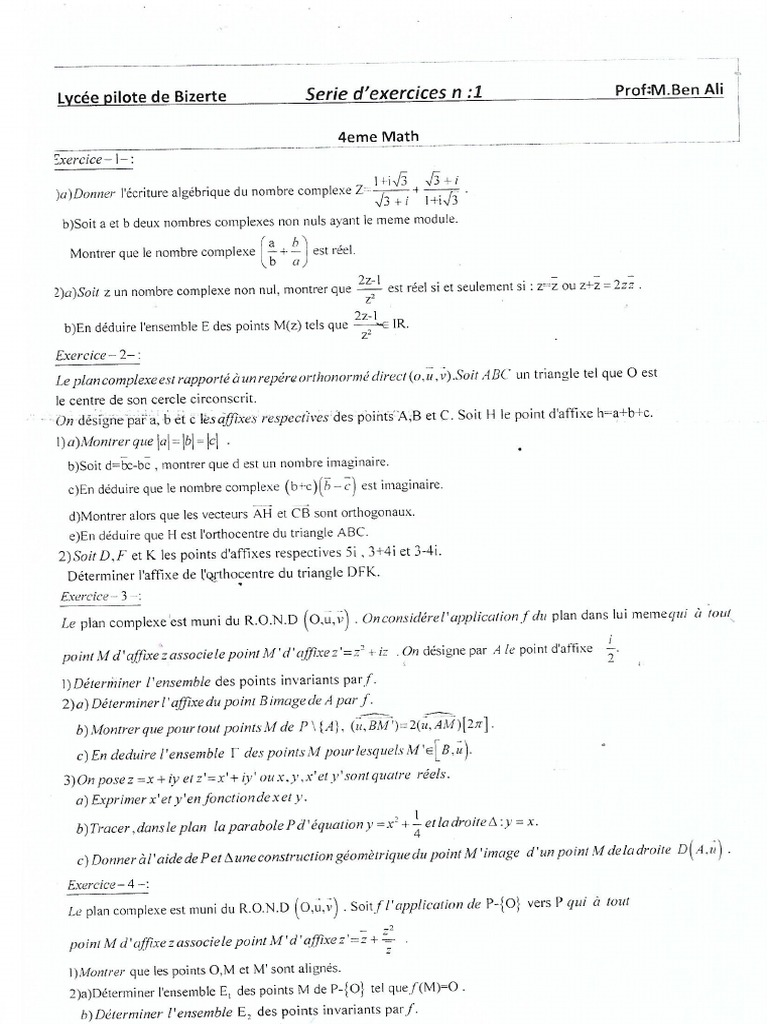 Lycée Pilote Bizerte - Complexe 1 | PDF