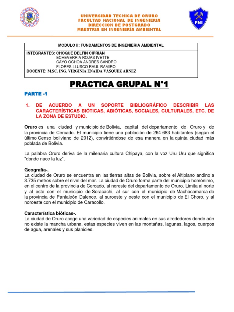 Practica Grupal 1 | PDF | Contaminación | La contaminación del aire