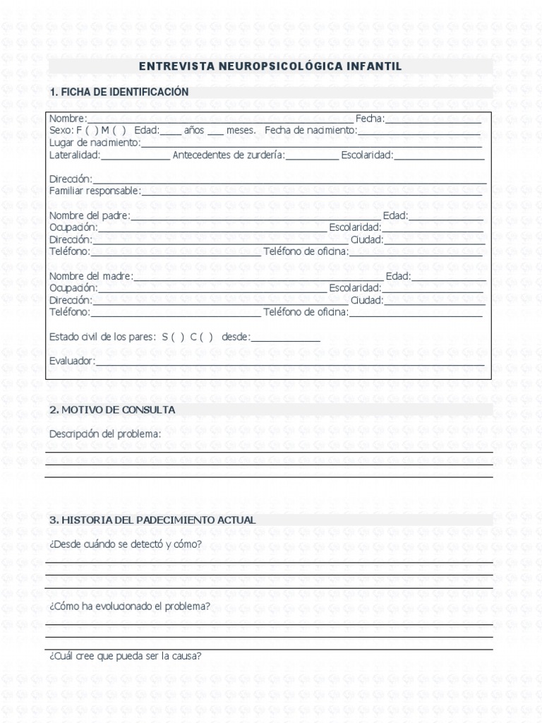 Entrevista Infantil | PDF