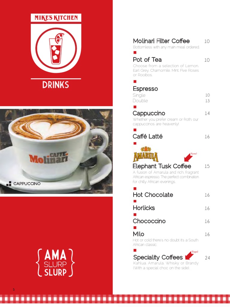 Mthatha Menu: Speciality Drinks & Wines | PDF | Salad | Drink