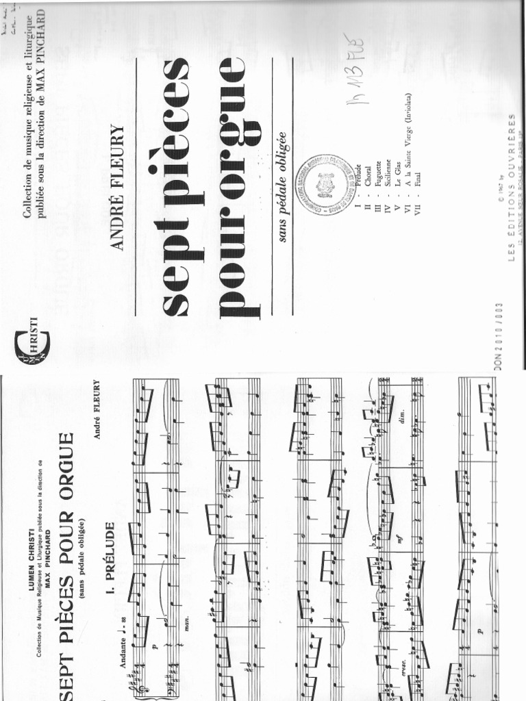Fleury - 7 Pièces Pour Orgue | PDF