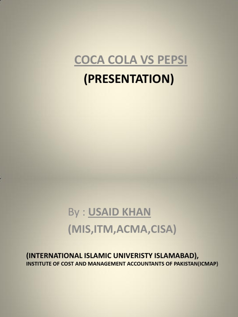 Coca Cola Vs Pepsi Pdf Revenue Dividend