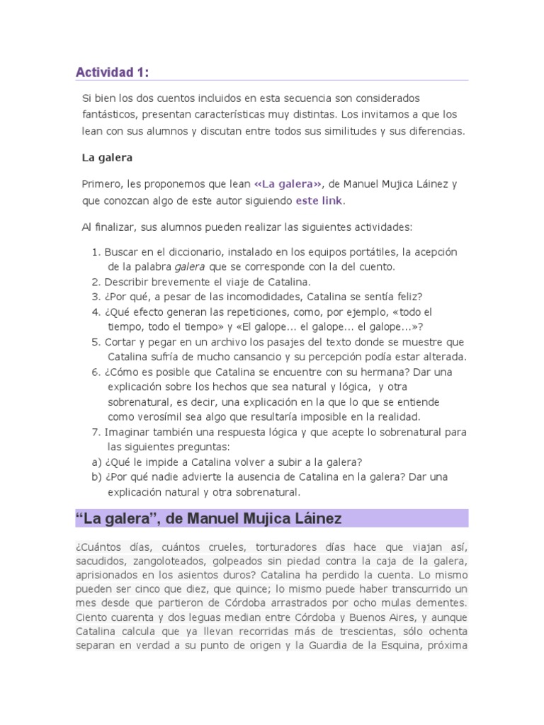 Cuento Fantástico - Ejemplos y Actividades para Trabajar | PDF | Fantasía