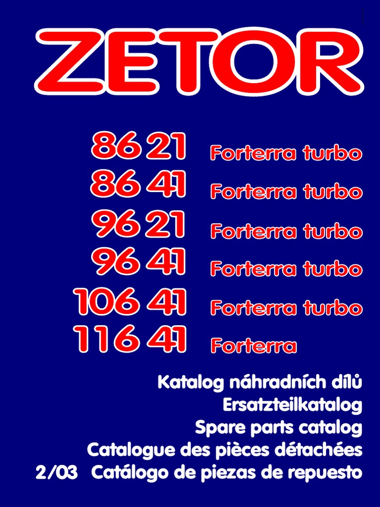 Zetor Forterra I 8641-11641-Katalog Czesci (CZ) | PDF