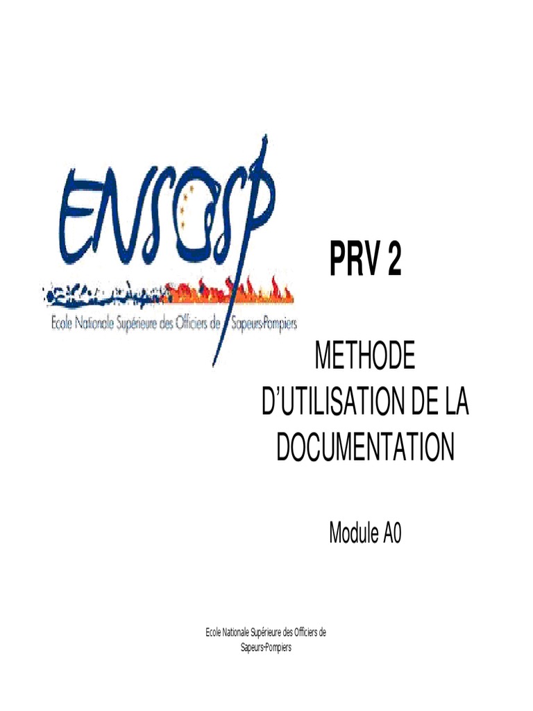 Methode D'Utilisation de La Documentation: Module A0 | PDF
