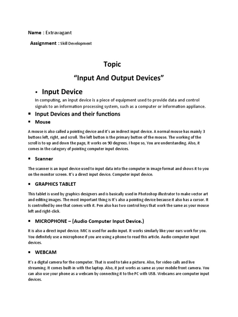 Assignment | PDF | Computer Keyboard | Office Equipment