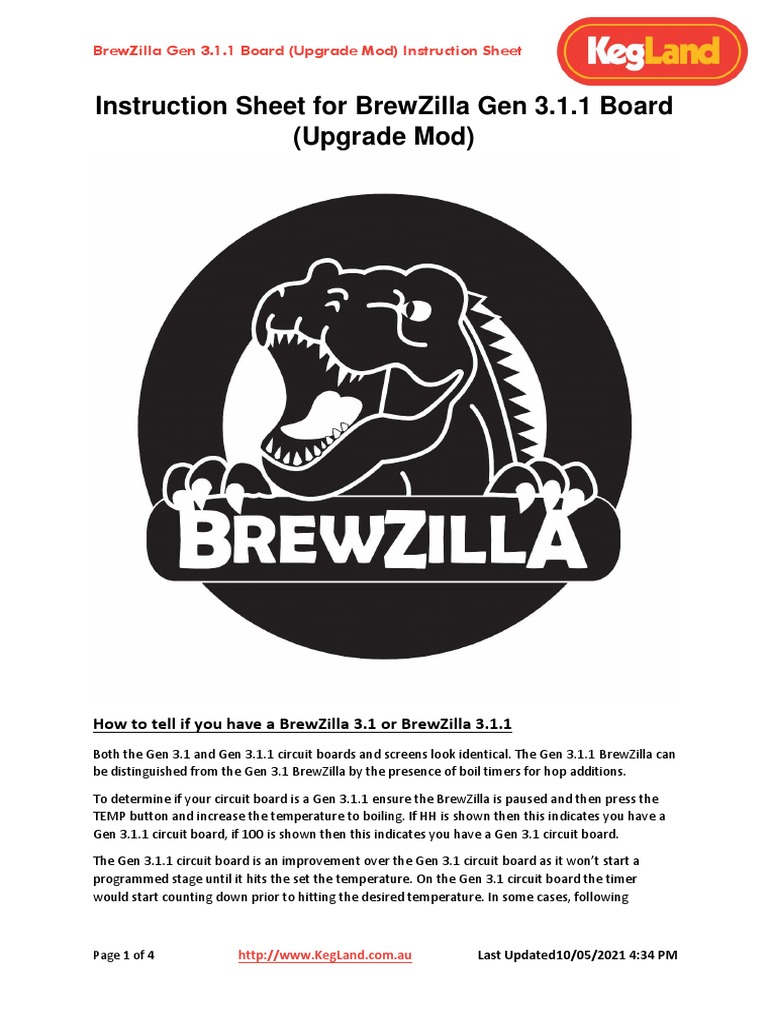 Brewzilla Gen 3.1.1 Circuit Board Instruction Manual | PDF | Celsius ...