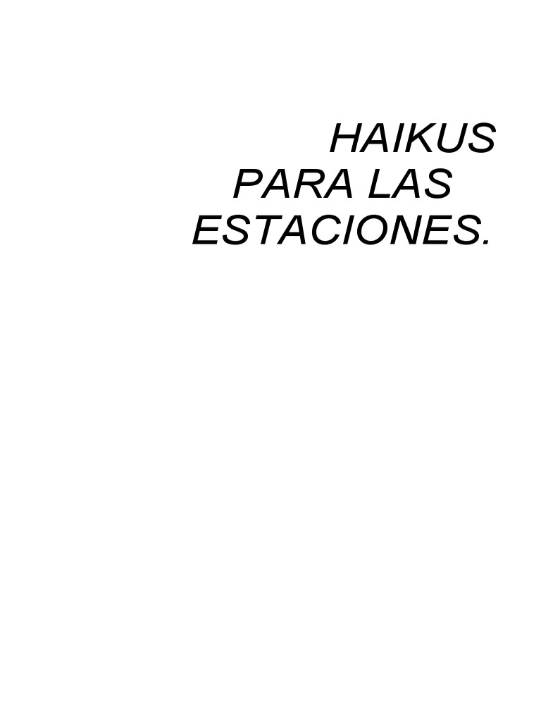 Haikus para Las Estaciones | PDF | Ciencias de la Tierra | Geografía Física