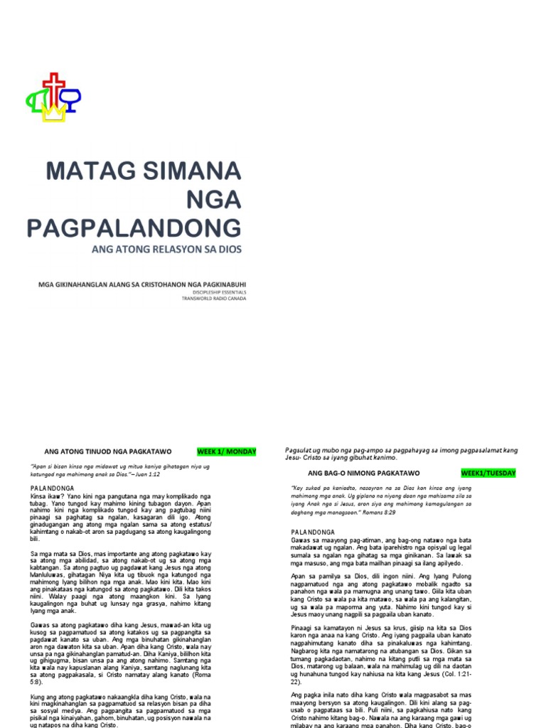 Devotional Relationship CEBUANO | PDF