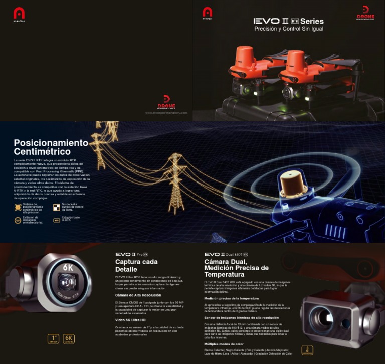 Brochure EVO II RTK | PDF | Cámara | Sistema de Posicionamiento Global