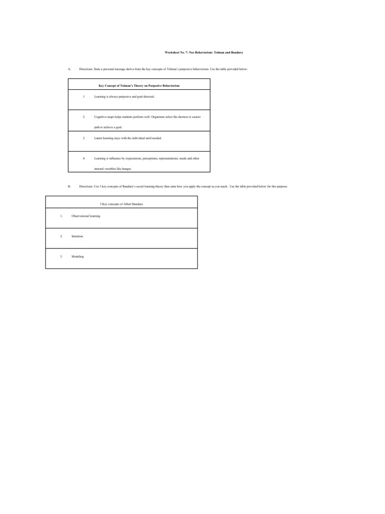 FLCT - Worksheet 2 | PDF