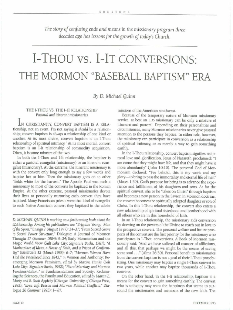 Baseball Baptisms | PDF | The Church Of Jesus Christ Of Latter Day ...