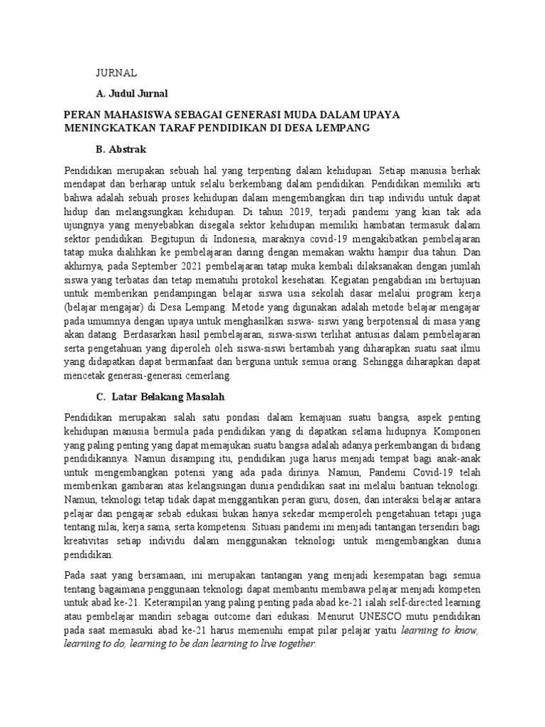 JURNAL Pendidikan | PDF