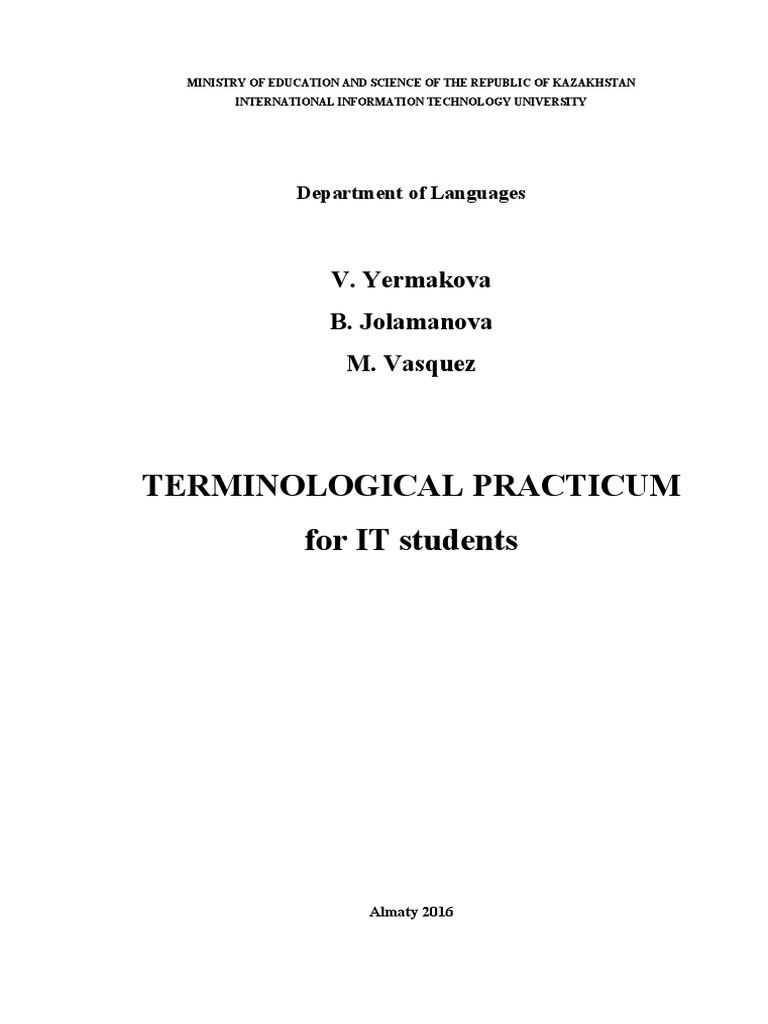 Terminological Practicum For It Students | PDF