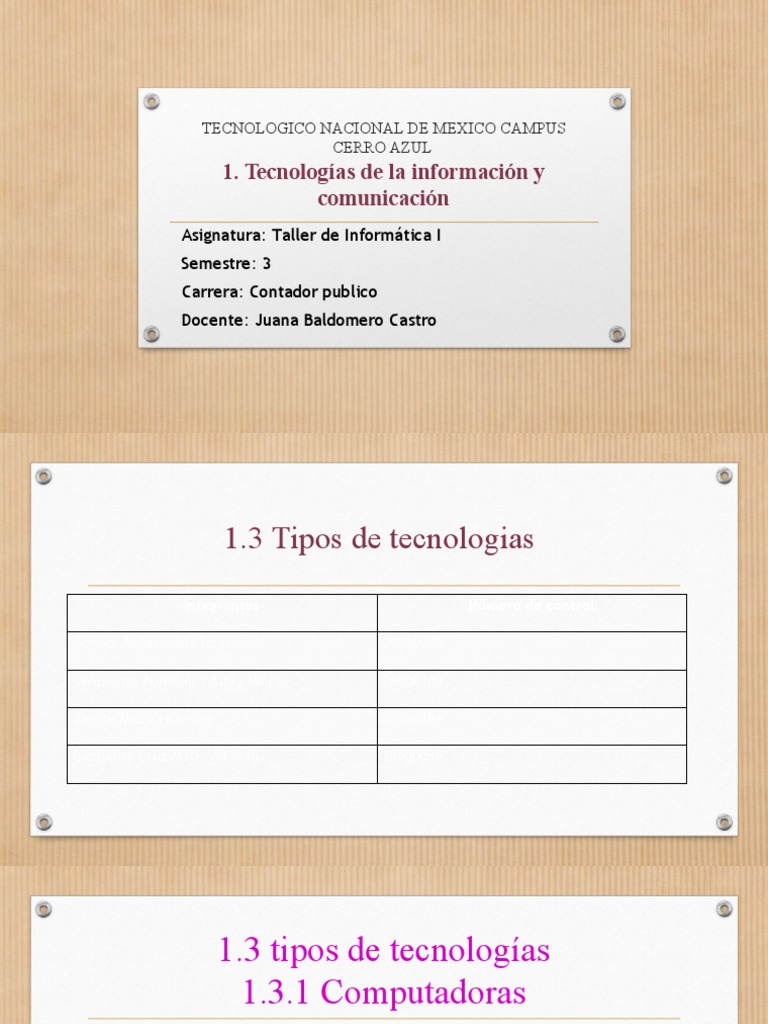 Tipos de Tecnologías en Informática | PDF | Arte | Tecnología