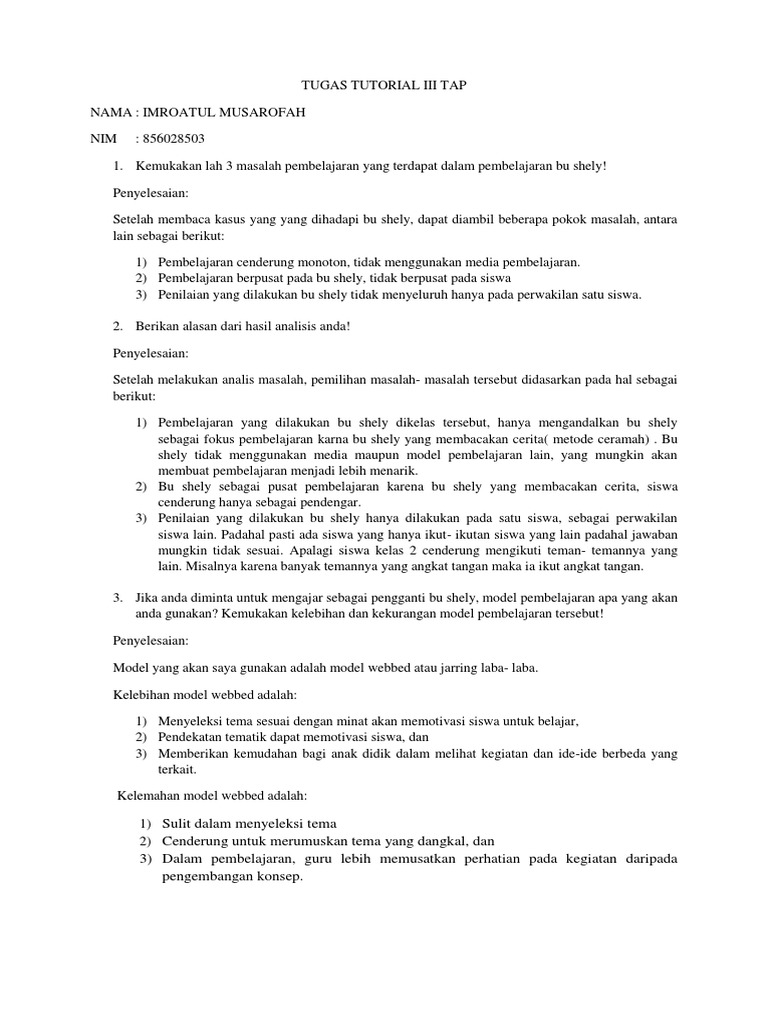 Tugas Tutorial III Tap | PDF