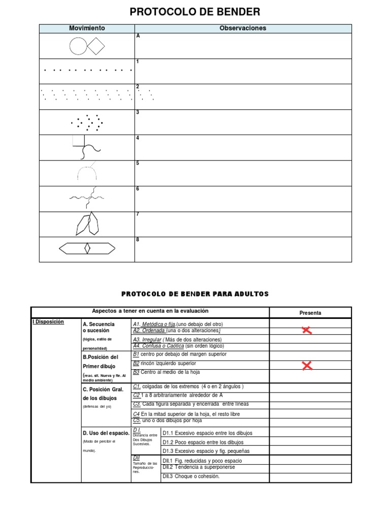 Protocolo Test de Bender para Adultos | PDF | Ajedrez