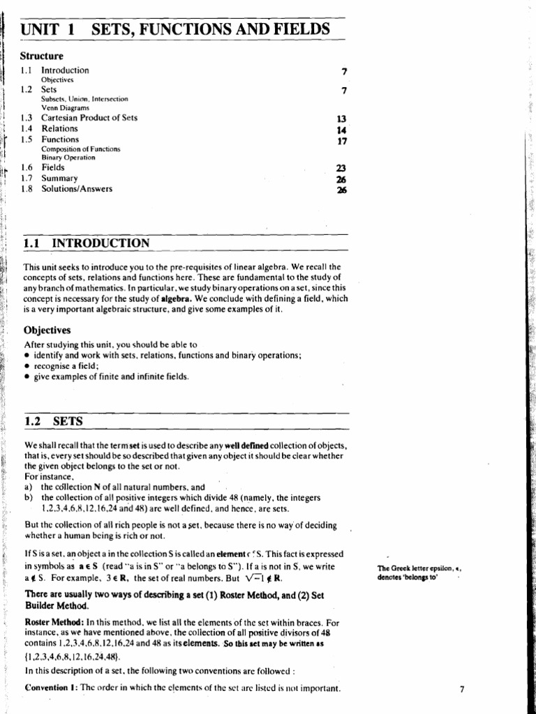 Linear Algebra IGNOU | PDF | Euclidean Vector | Set (Mathematics)