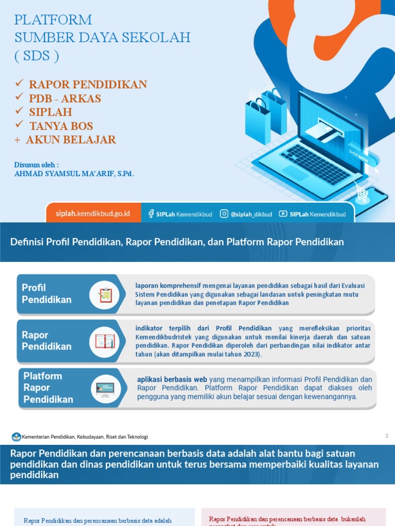 Platform Sumber Daya Sekolah (SDS | PDF