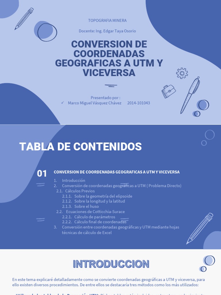 Conversion de Coordenadas Geograficas A Utm y Viceversa | PDF