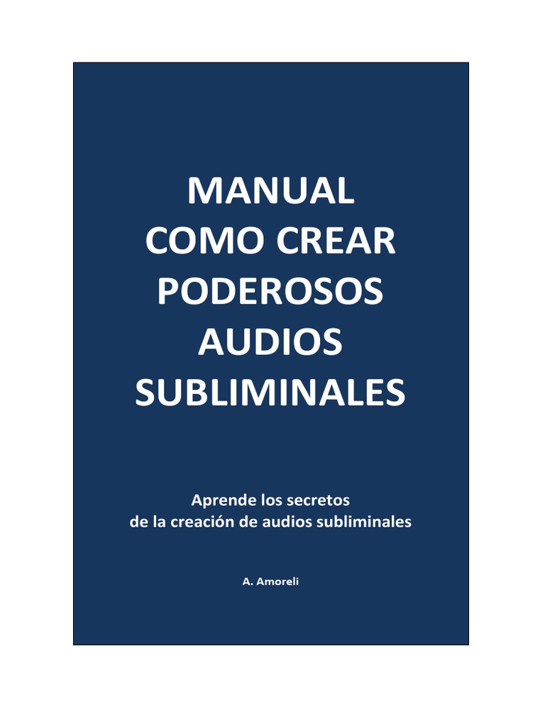 Manual Como Crear Poderosos Audios Subli | PDF | Formatos de archivo de ...