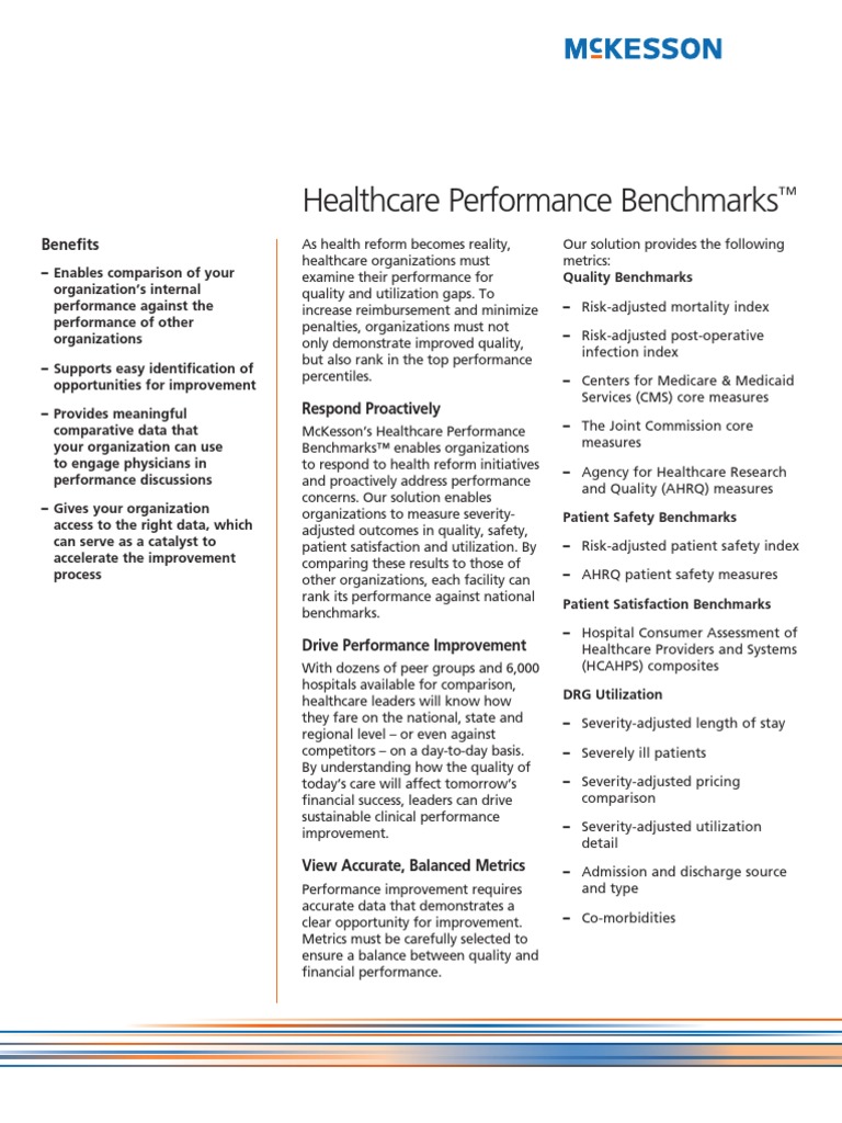 Healthcare Performance Benchmarks | PDF | Patient Safety | Benchmarking