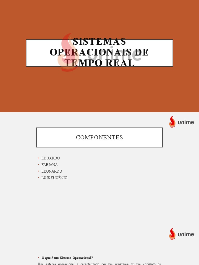 Rtos (Real Time Operating System) | PDF | Sistema operacional | Tempo