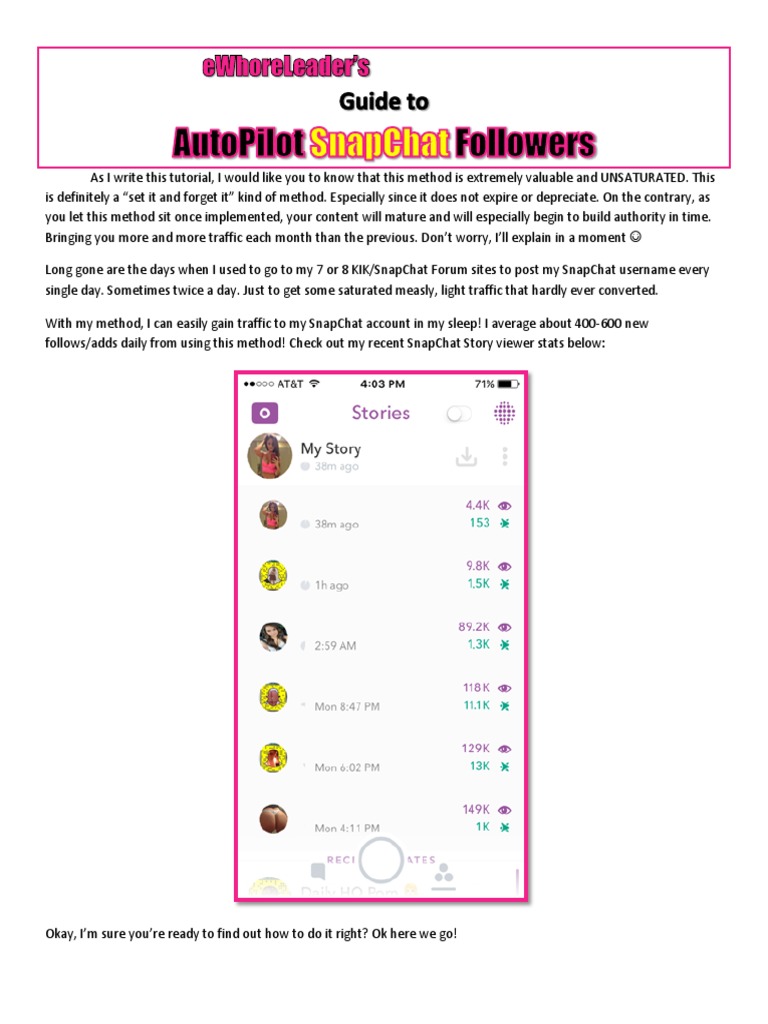 Snapchat AutoPilot Guide | PDF | You Tube | Snapchat