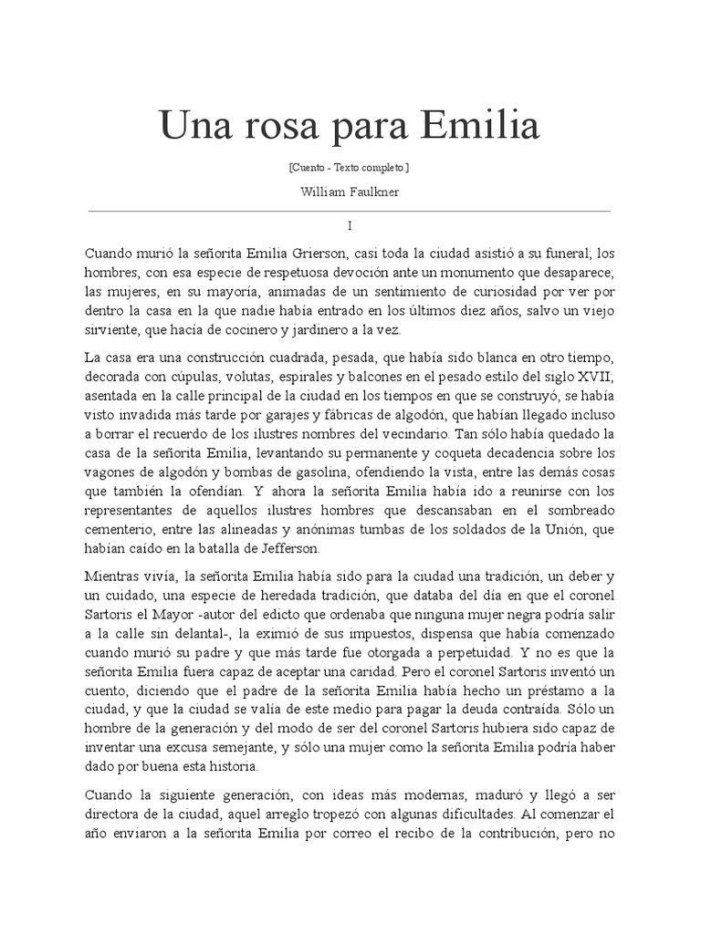Una Rosa para Emily | PDF