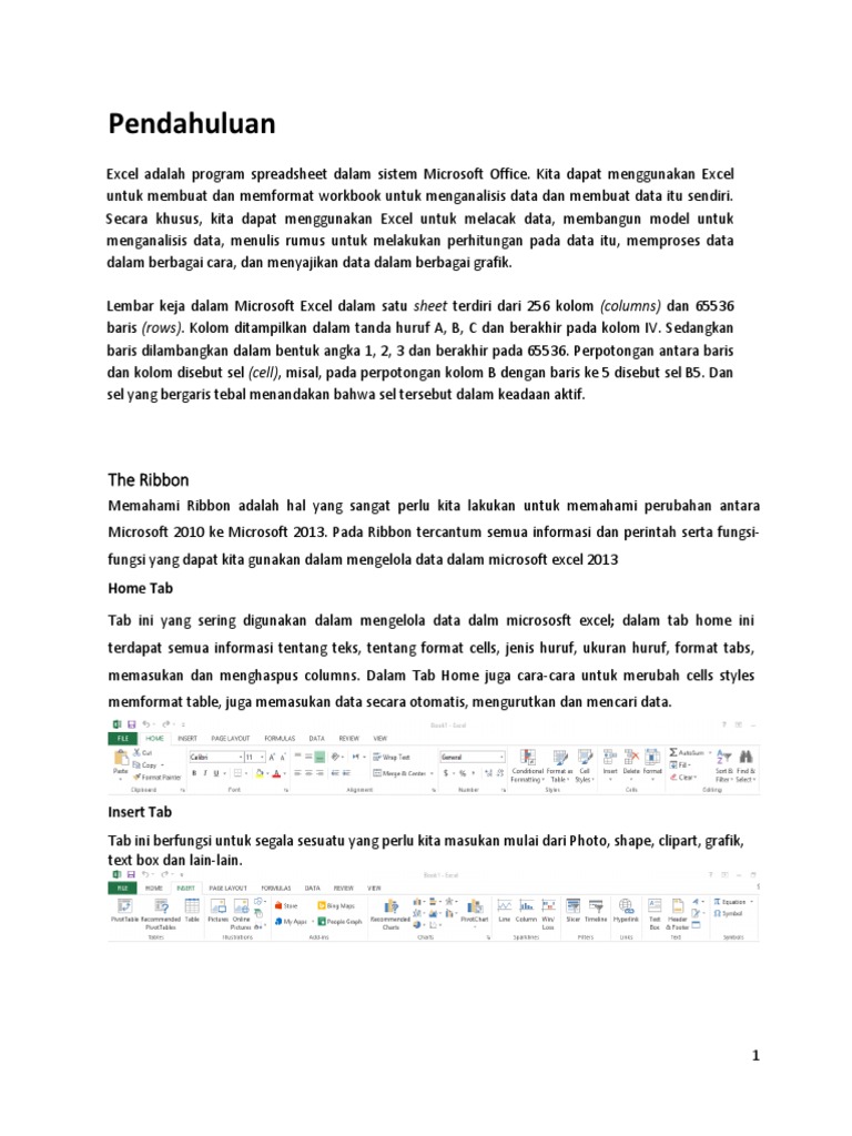 Modul Pelatihan Microsoft Excel | PDF
