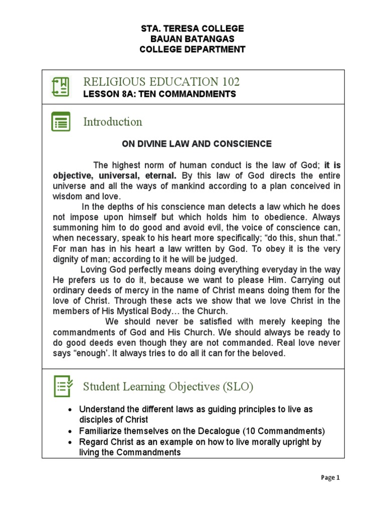 Ten Commandments | PDF | Ten Commandments | Natural Law