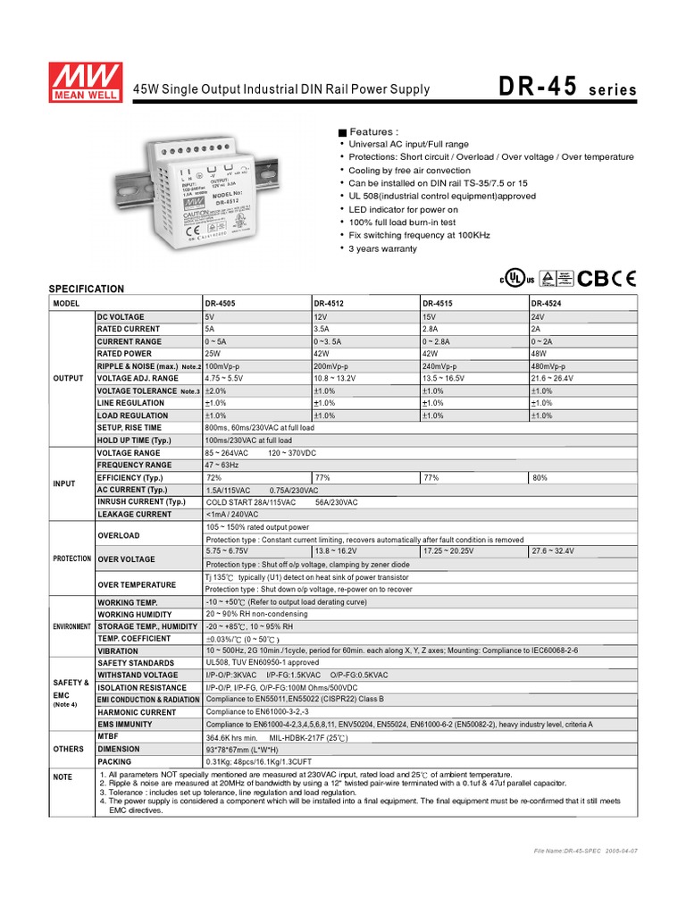 DR 4524 | PDF | Power Supply | Rectifier