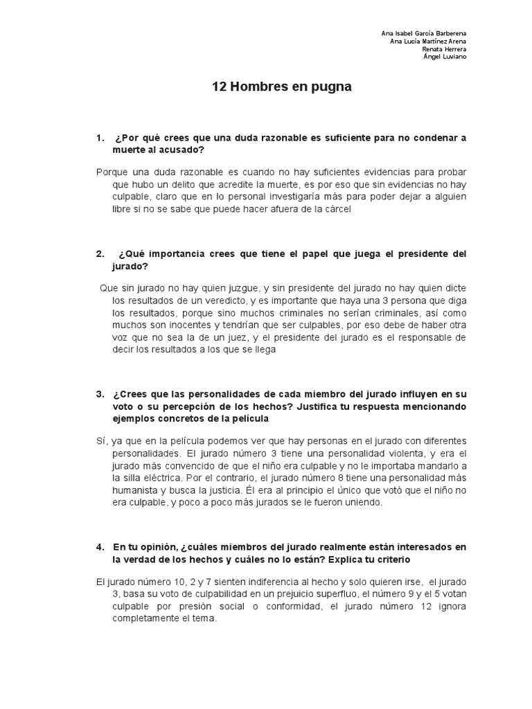 12 hombres en pugna: Análisis del jurado y lecciones sobre la ...