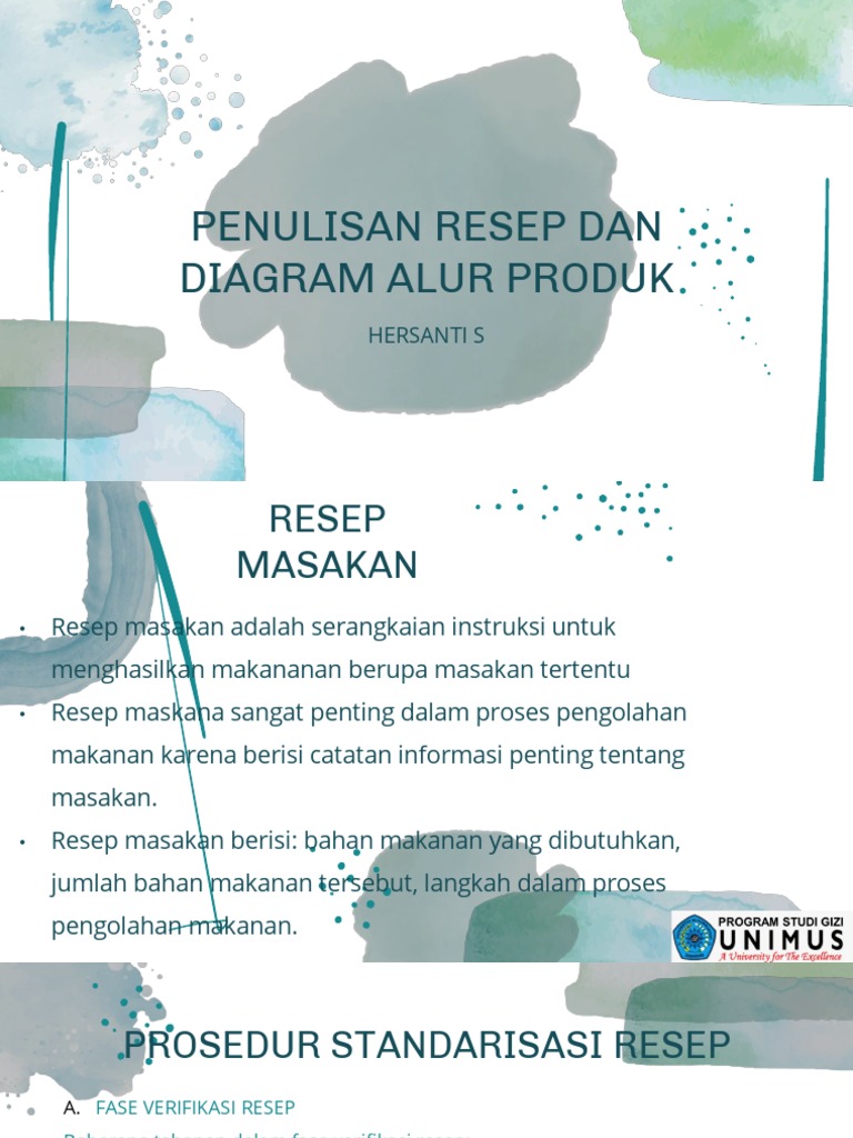 Penulisan Resep Dan Diagram Alur Produk | PDF