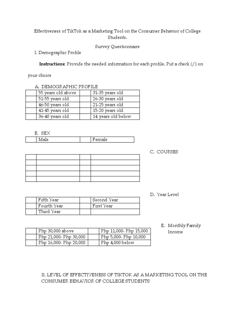 Questionnaire | PDF | Consumer Behaviour | Behavior
