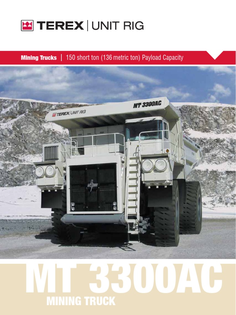 Mining Trucks Terex MT 3300ac | PDF | Horsepower | Truck