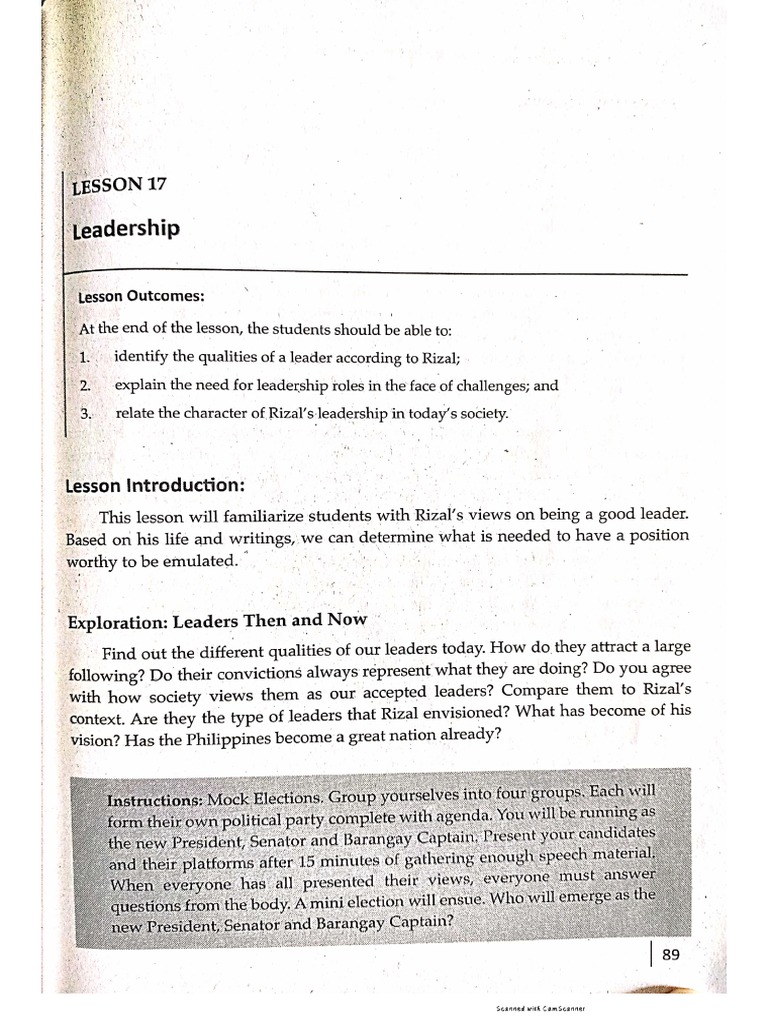 Rizal Lesson 17 | PDF