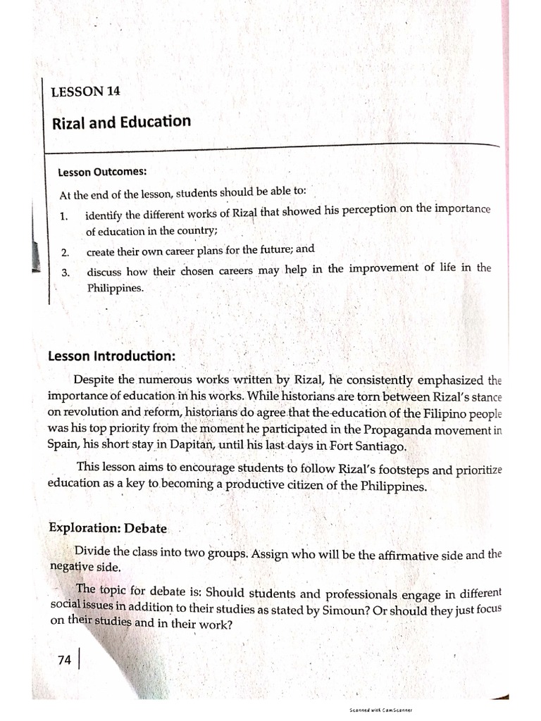 Rizal Lesson 14 | PDF