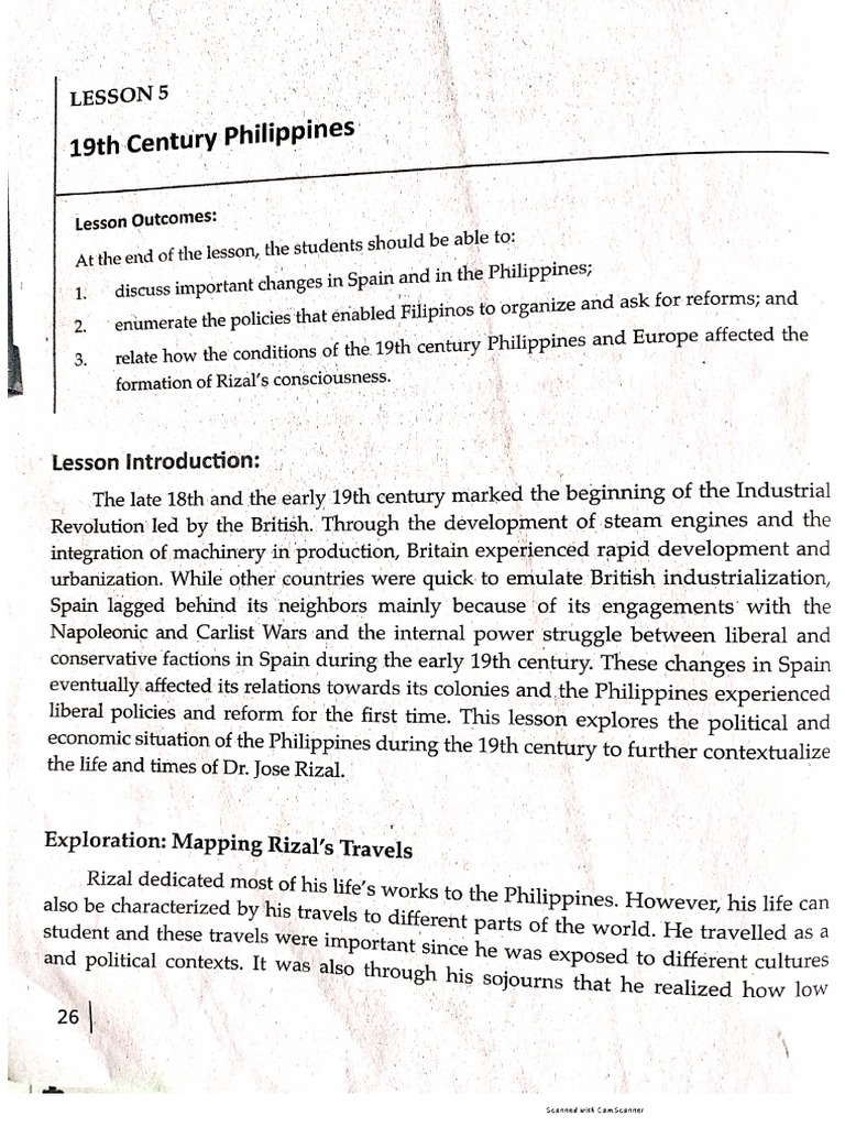Rizal - Lesson - 5 | PDF