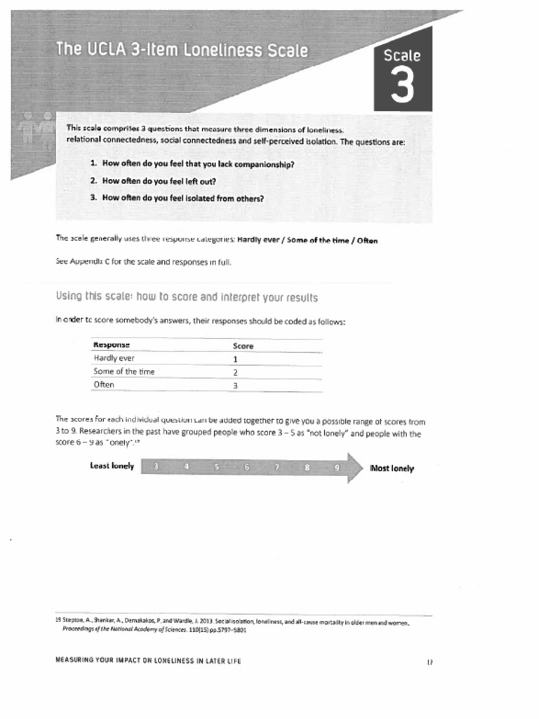 UCLA Loneliness Scale | PDF