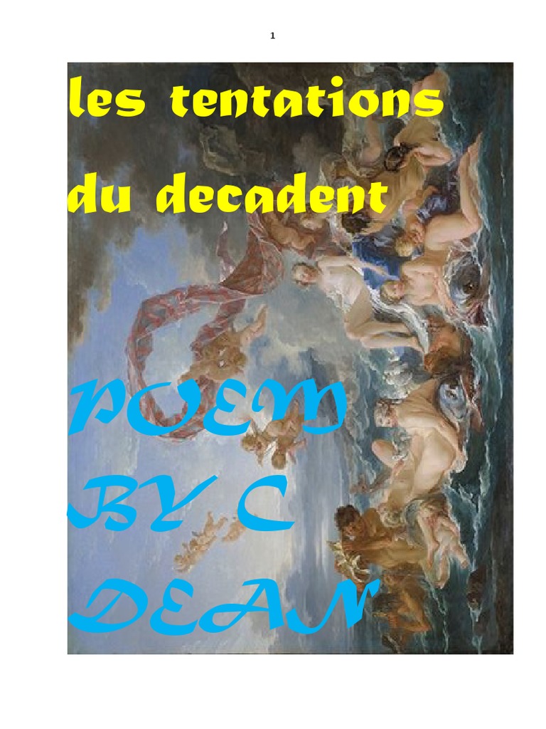 Les Tentations Du Decadent-Erotic Poetry | PDF
