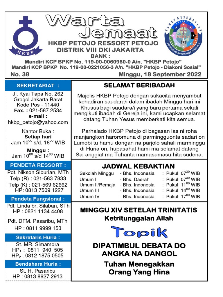 Warta Minggu, 18 September 2022 | PDF