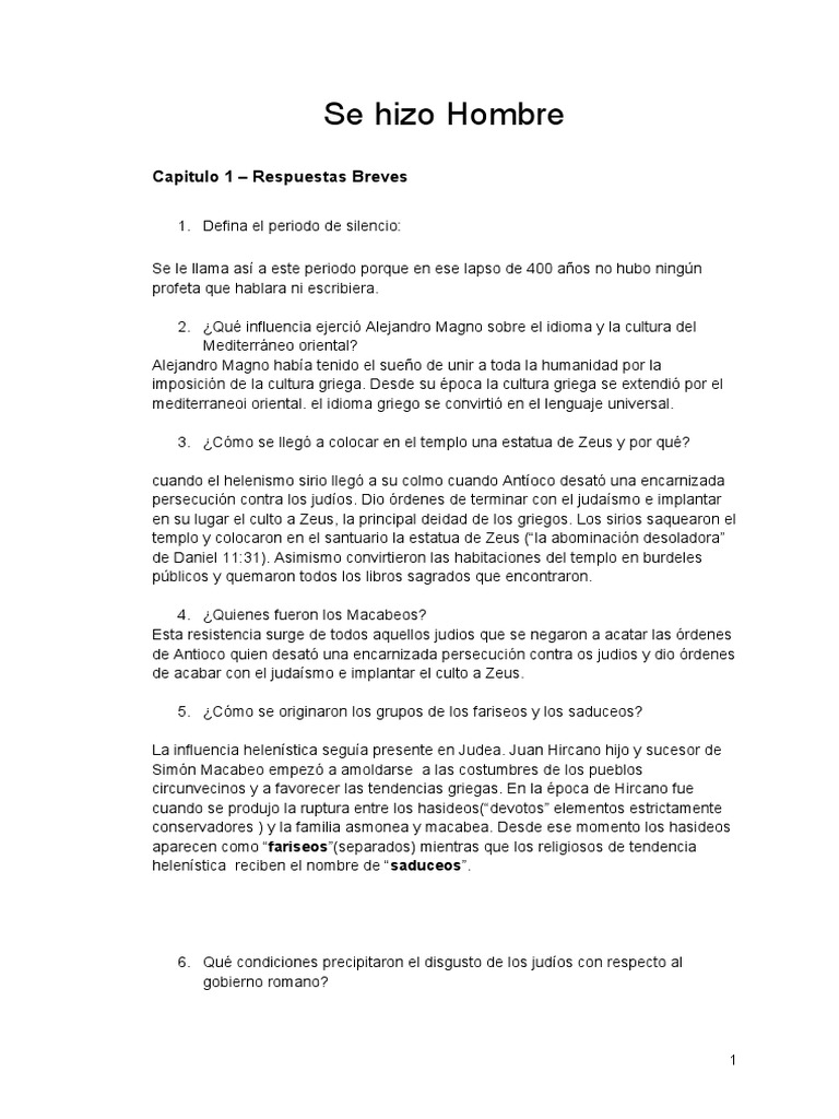 Tarea Se Hizo Hombre | PDF | Jesús | Evangelio de Mateo