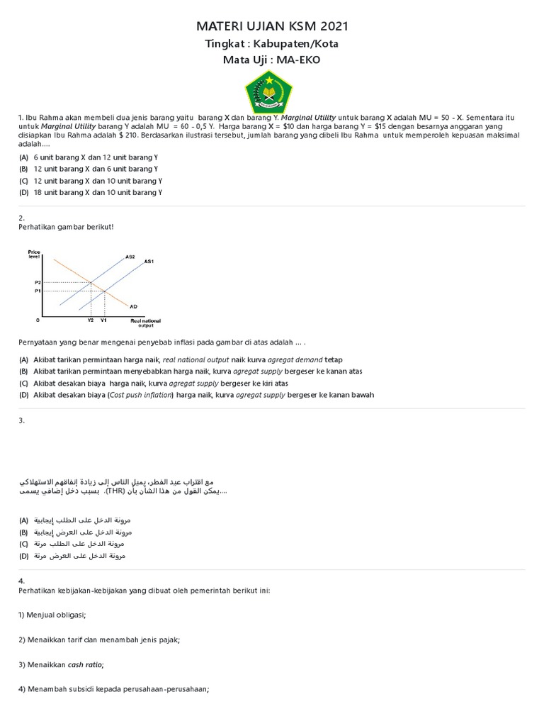 Soal KSM Ekonomi | PDF