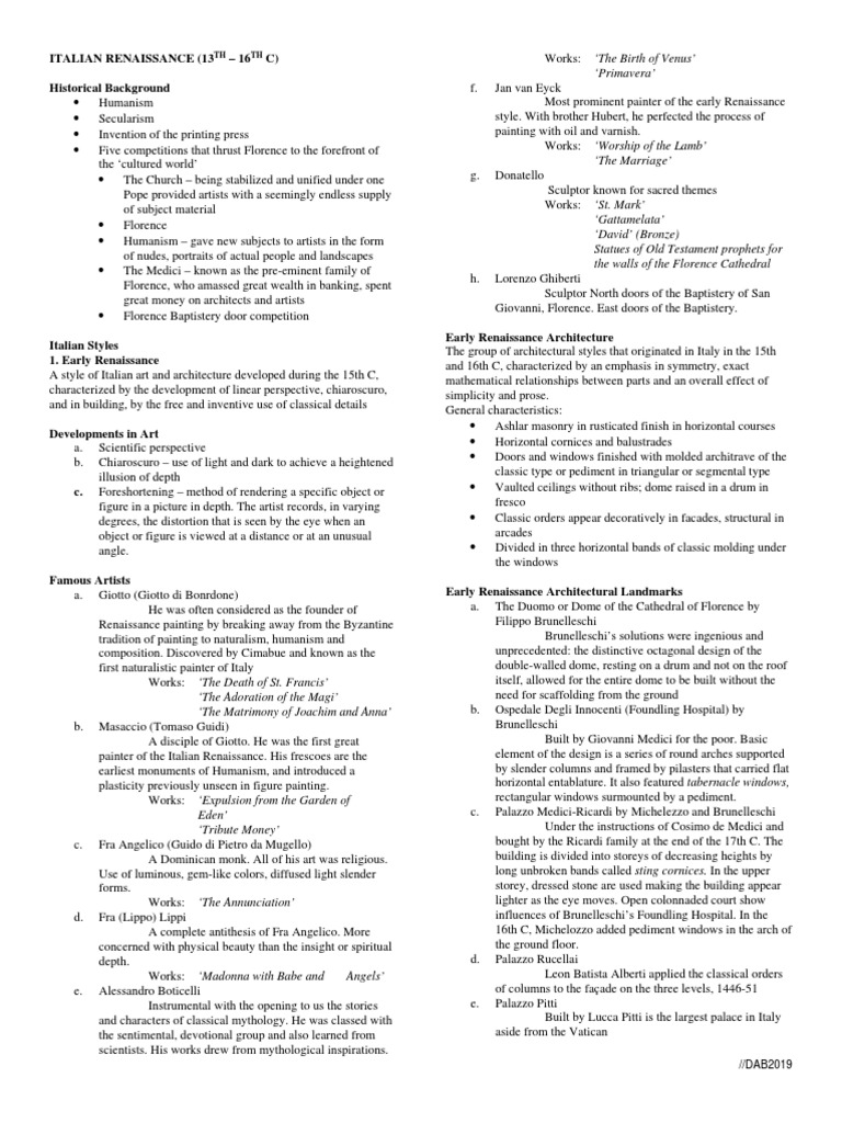 History of Interior Design-Summary | PDF