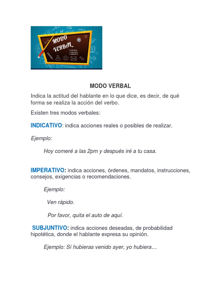 Modo Verbal | PDF