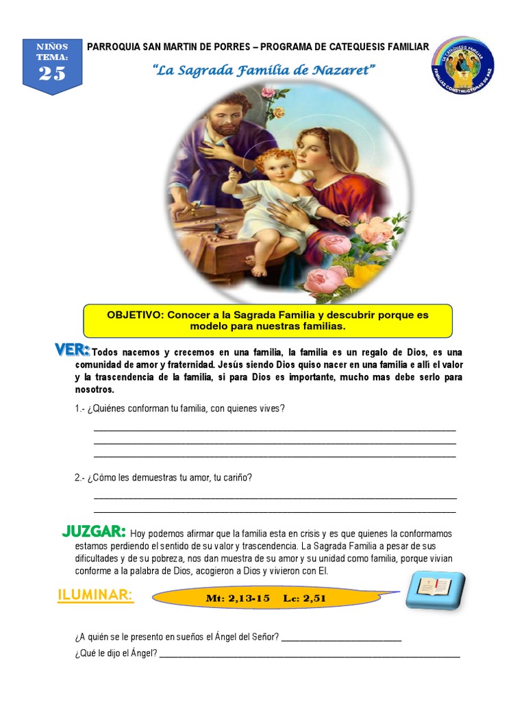 La Sagrada Familia: Modelo para Niños | PDF | Jesús | Amor