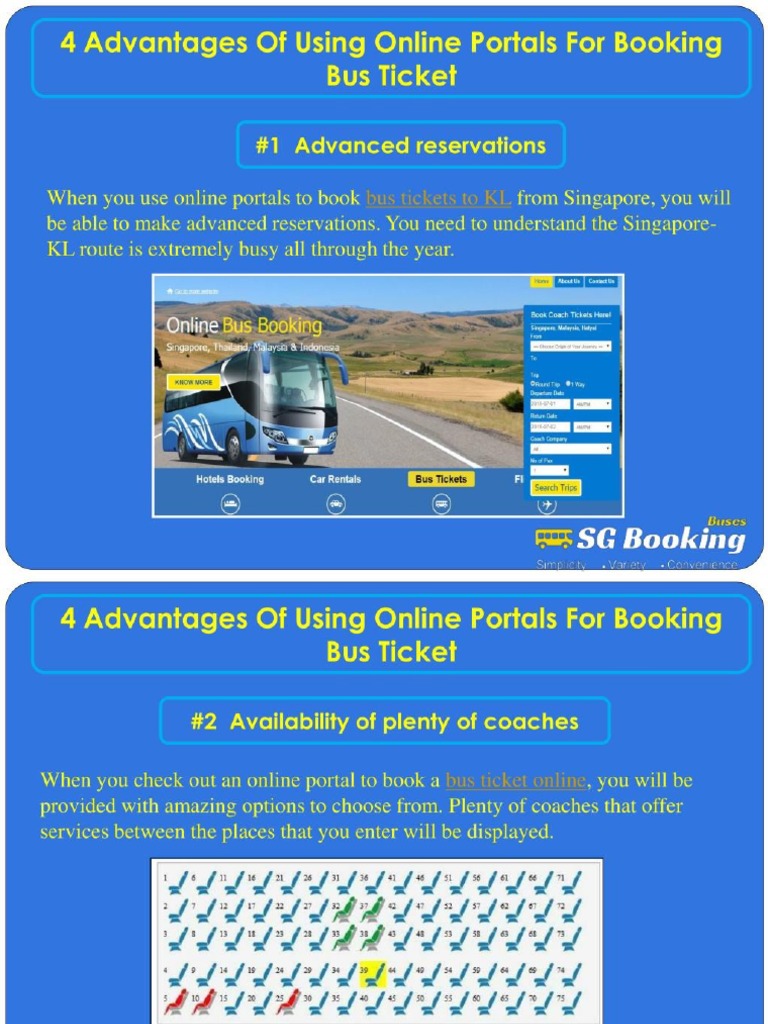 Four Advantages of Using Online Bus Booking System | PDF