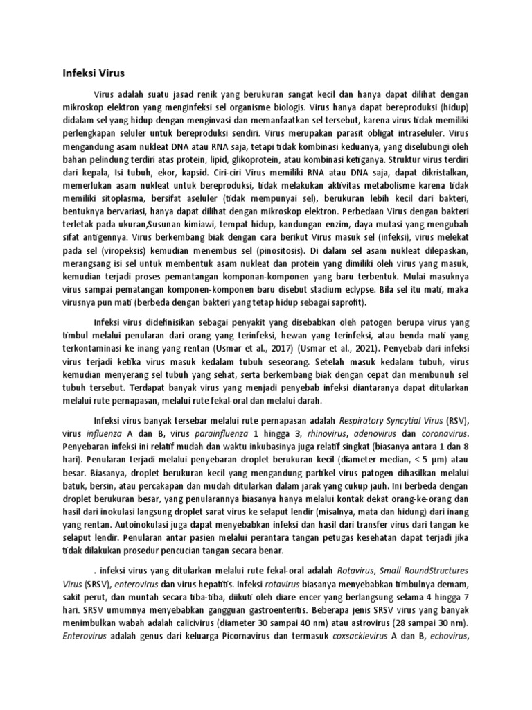 Mekanisme dan Pengobatan Infeksi Virus | PDF