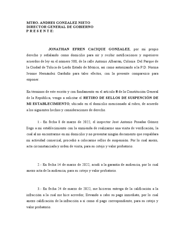 Solicitud de Rompimiento de Sellos | PDF | Gobierno